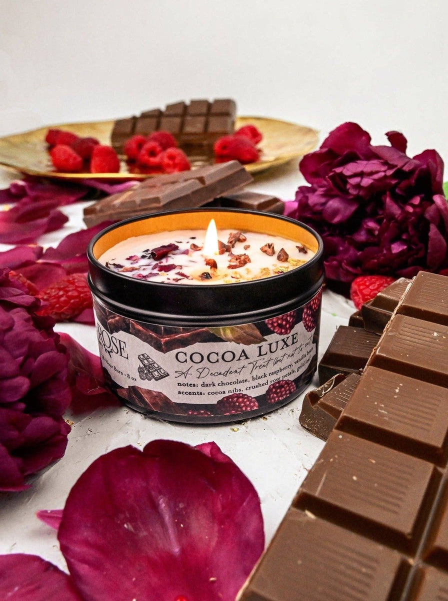 Ash & Rose - COCOA LUXE Chocolate Raspberry Candle – Potager Soap Co.